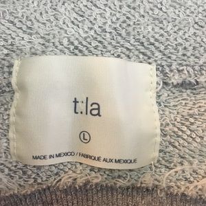 T.La | Tops | Anthropology Tla Lace Up Sweatshirt | Poshmark